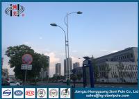 China RAL Powder Coated Round Style Parking Lot Light Poles For Street Lighting for sale
