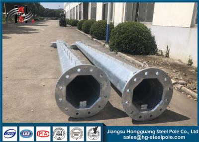 China Galvanized Polygon Steel Electric Pole Steel Tubular Pole For Power Transmission for sale