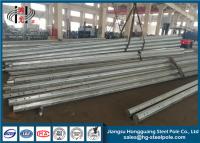 China 9M 10M Height Electric Steel Power Transmission Poles 10 KV - 220 KV Q345 for sale