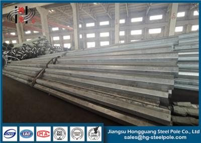 China Q355 Polygonal Hot Dip Galvanized Tubular Steel Pole 500kgs Design Load for sale