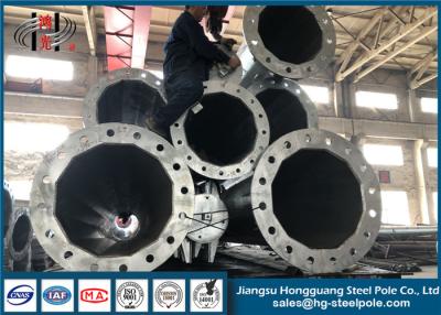 China 40 - 60 Feet Stainless Steel Tubular Poles For Electrical Power Project for sale