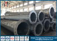 China Octagonal Electrical Power Steel Tubular Poles , Galvanised Metal Pole for sale