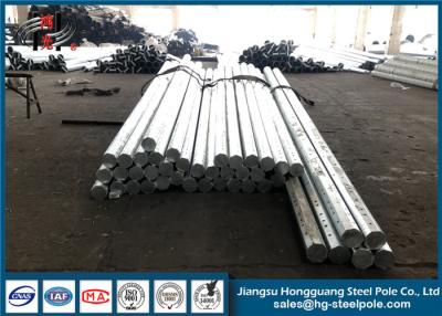 China Direct Burial Power Transmission Poles For Transmission Line With Bitumen Painted for sale