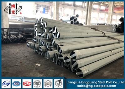 China Bitumen Steel Conical Polygonal Electrical Metal Power Poles Hot Dip Galvanized for sale