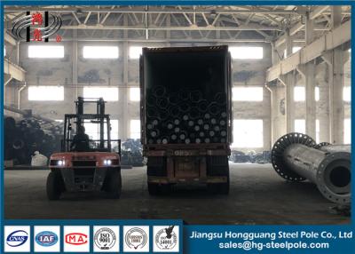 China Philippines NEA Transmission Line Steel Pole Q345 500KG Design 40 FT for sale