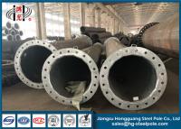 China Distribution Equipment Electrical Galvanized Steel Pole With Bitumen Painted for sale