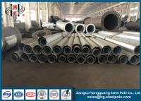 China Dodecagonal Octagonal Steel Conical Power Transmission Poles 25-40FT Direct Buried for sale