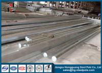 China Burial Type Steel Tubular Pole Metal Power Pole 3mm Thickness Long Life Time for sale