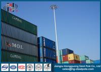 China 30M Steel Q345 Polygonal HDG High Mast Light Pole 4mm / 6mm / 8mm Thickness for sale