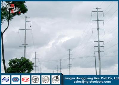 China Q345 Q235 Q460 Galvanized Steel Pole Hot Dip 75FT 13.8KV Non Standard for sale