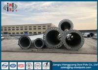 China Hot Dip Galvanized Steel Pole Conical Tubular With Bitumen Painted Q345 10KV for sale