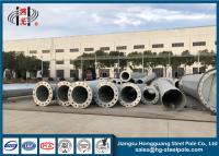 China Lead Wires Surge Arrester Tower Steel Tubular Pole Galvanized 11kv 33kv 220kv for sale