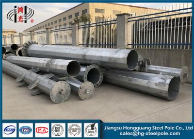 China 10-220KV Single Circuit Linear Power Pole Galvanized Tubular Steel Long Life for sale