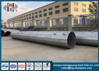 China Hot Dip Galvanized Power Tower Steel Tubular Pole Joint With Flange Mode for sale