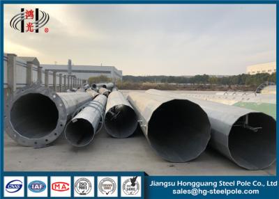 China Octagonal Hot Dip Galvanized Steel Tubular Pole Lap Joint Type Custom Painting for sale