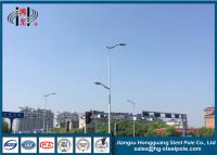 China Stainless Steel Lamp Pole Galvanized Pole Overlap / Flange Connection for sale