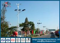 China Hot Dip Galvanized Outdoor Street Light Poles Single Or Double Arm Iso Standard for sale