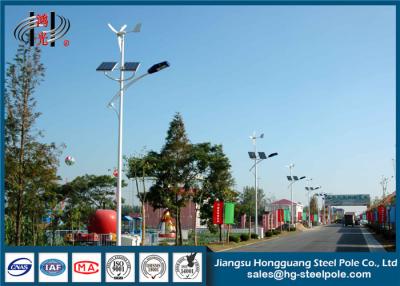 China Hot Dip Galvanized Outdoor Street Light Poles Single Or Double Arm Iso Standard for sale