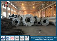 China High Voltage 220KV Galvanized Steel Pole For Transmission Lines Multi Shape for sale