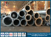 China Direct Buried Galvanized Steel Pole , Transmission Lines Steel Power Pole for sale
