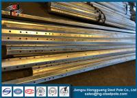 China Hot Dip Q235 Galvanized Steel Pole Metal Fabrication With Flange Connection for sale