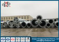 China Flange Connected Electrical  Steel Power Pole / OEM Power Distribution Poles for sale