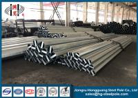 China 45FT Polygonal Conical Hot Dip Galvanized Steel Pole With Climbing Rung Q345 for sale
