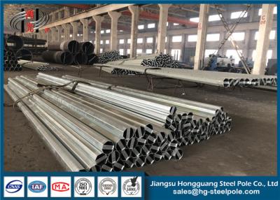 China Hot Dip Galvanized Steel Electric Pole , OEM Power Distribution Poles for sale