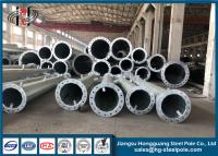 China Anti Corosion Steel Electric Pole , Steel Power Pole High Voltage Transmission Lines for sale