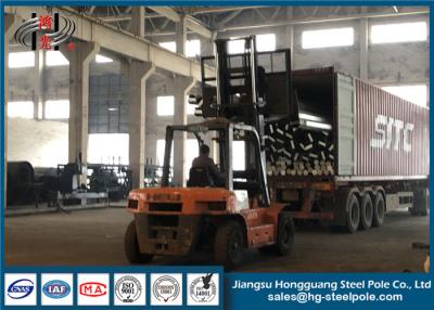 China Q345 Hot Dip Galvanized Steel Poles , Transmission Line Pole 4.0mm Thickness for sale