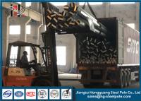 China High Voltage 10-220KV Steel Electric Pole / Steel Power Pole Sheet Metal Fabrication for sale
