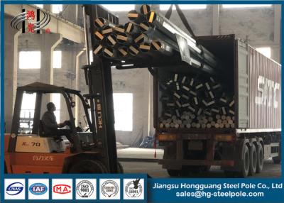 China High Voltage 10-220KV Steel Electric Pole / Steel Power Pole Sheet Metal Fabrication for sale