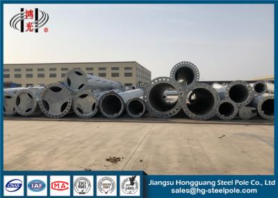 China High Voltage 110KV - 220KV Galvanized Steel Pole Electrical Post With Q345 for sale