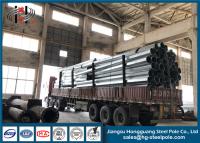 China Customized Steel Electric Pole With Base Plate Transmission Lines for sale