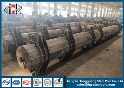 China 10M Galvanized Steel Pole 110kv Voltage Painting Surface Coating 6.0mm THK for sale