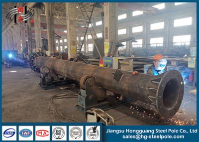 China Electrical Galvanized Steel Pole 35KV For Transmission Line Overhead Project for sale