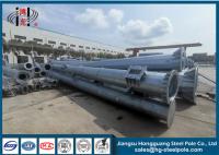 China Iso 9001 Conical Tapered Galvanized Steel Pole With Climbing Rung Q345 for sale