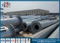 China Dodecagonal Electric Galvanized Steel Pole / Long Steel Power Pole for sale