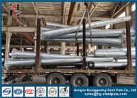 China 40FT 11900mm 3mm Octagonal Galvanized Steel Pole Q345 500kg Design Load for sale