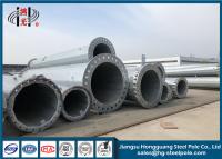 China Electric Steel Tower Pole , Steel Transmission Poles Flange Joint for sale
