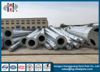 China Galvanized Steel Tubular Pole / Steel Hardware Tower Pole 3.5mm Thickness for sale