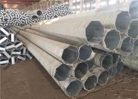 China 35FT Electrical Power Steel Pole Direct Buried Pole Hot Dip Galvanized for sale