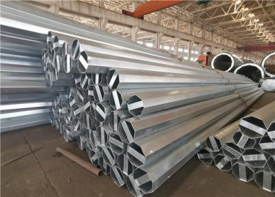 China Octagonal Galvanized Electrical Steel Power Pole 2.3-5mm Thickness for Tranmission Line Project for sale