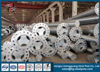 China Electrical Transmission Line Steel Tubular Pole With Anchor Bolt Q420 for sale