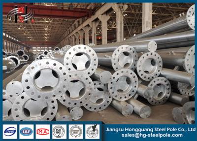 China Electrical Transmission Line Steel Tubular Pole With Anchor Bolt Q420 for sale