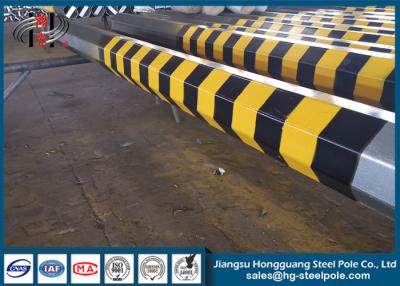 China 25-40FT 8 Sides Galvanized Steel Electric Pole With Luminous Painting Q345 for sale