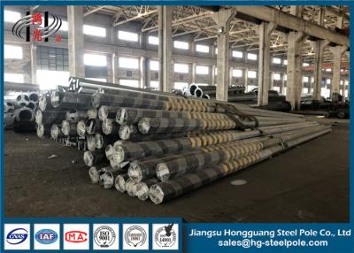 China Galvanized Transmission Steel Tubular Pole For Electric Distribution Equipment for sale
