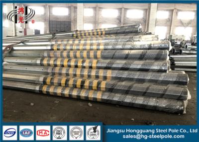 China Galvanized Steel Transmission Poles / Tapered Steel Pole 7~30mm Thickness for sale