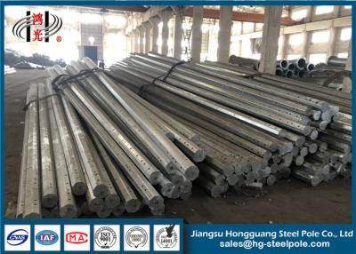 China 16m Galvanized Steel Pole With Flange Mode , Power Transmission Poles for sale