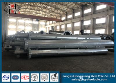 China Power Transmission Electric Steel Pole With Average Galvanized Coating 80-100um for sale